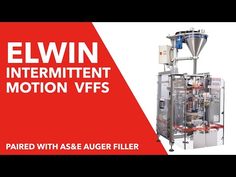 Elwin Intermittent Motion VFFS Bagger with AS&E Auger Filler | Triangle Package Machinery - YouTube
