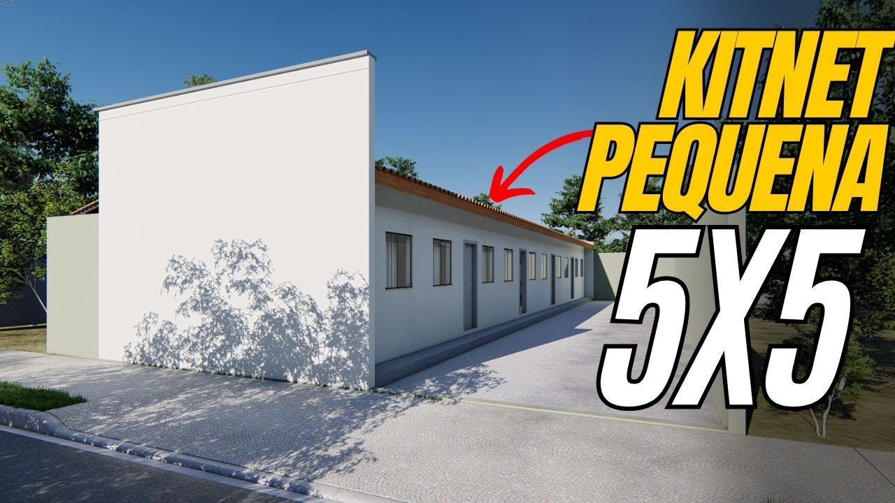 KITNET MODULAR 5X5 | kitnet pequena em lote estreito - YouTube