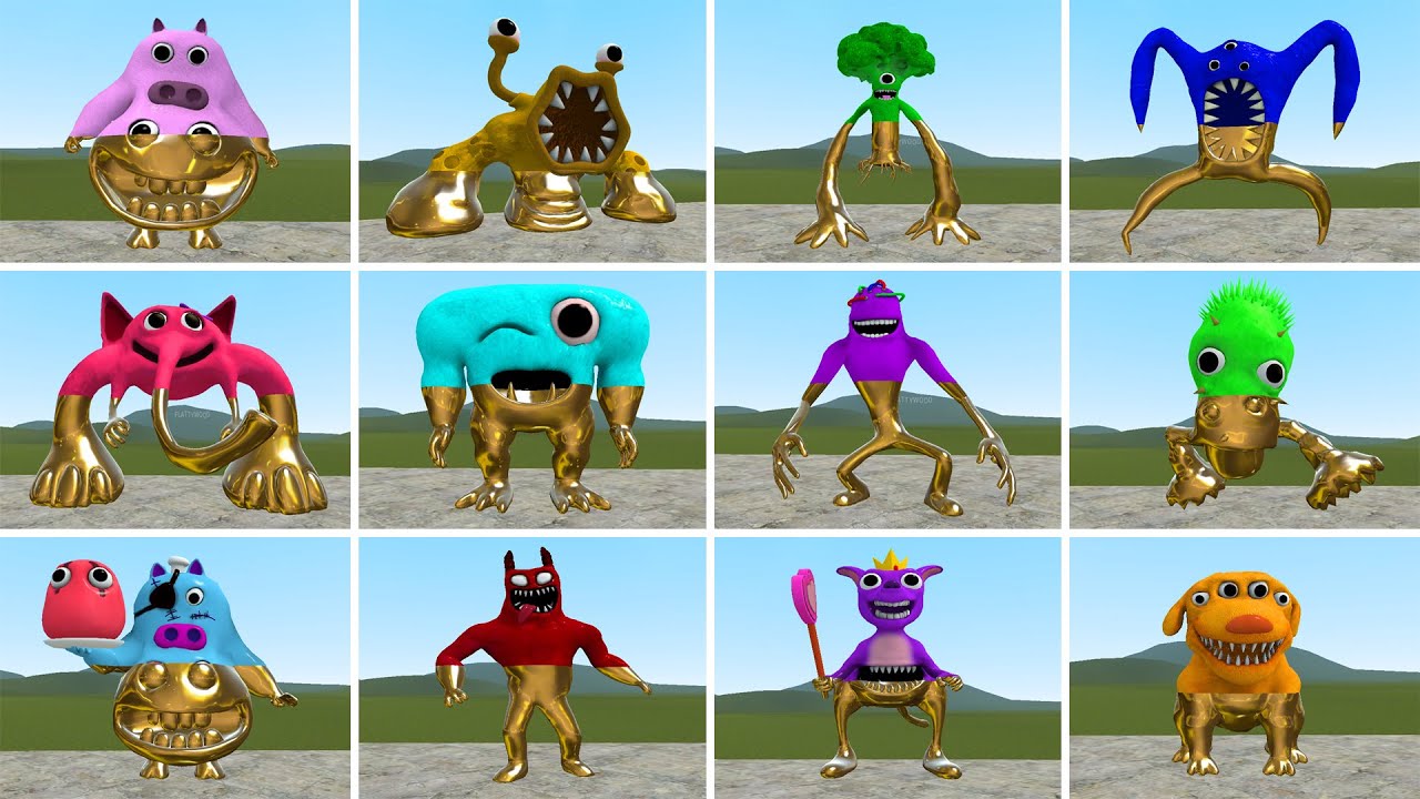 TUNING ALL NEW GARTEN OF BAN BAN 1-4 INTO GOLD In Garry's Mod!? - YouTube