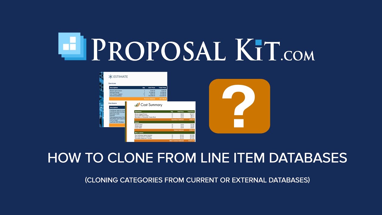 How To Clone From Line Item Databases YouTube how-to-clone-from-line-item-databases-youtube