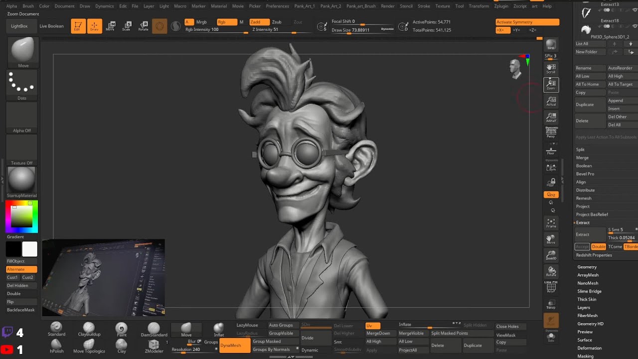 Cartoon Character in Zbrush -Part-1 Basic Shapes - YouTube