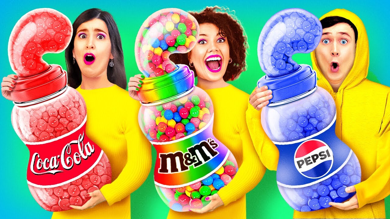 वायरल फूड हैक्स और चुनौतियाँ! 123 GO! CHALLENGE द्वारा ठंडे शहद जेली के ...