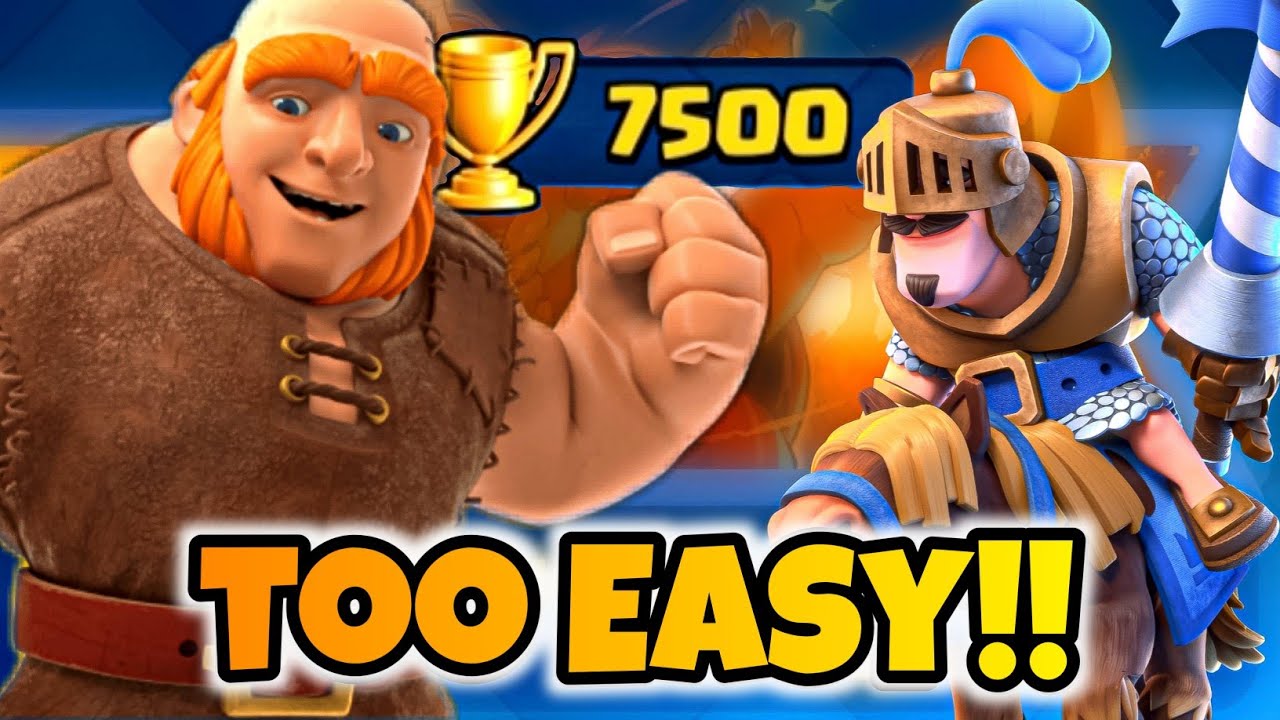 REACHING 7500 TROPHIES WITH GIANT DOUBLE PRINCE PART 2 - CLASH ROYALE ...