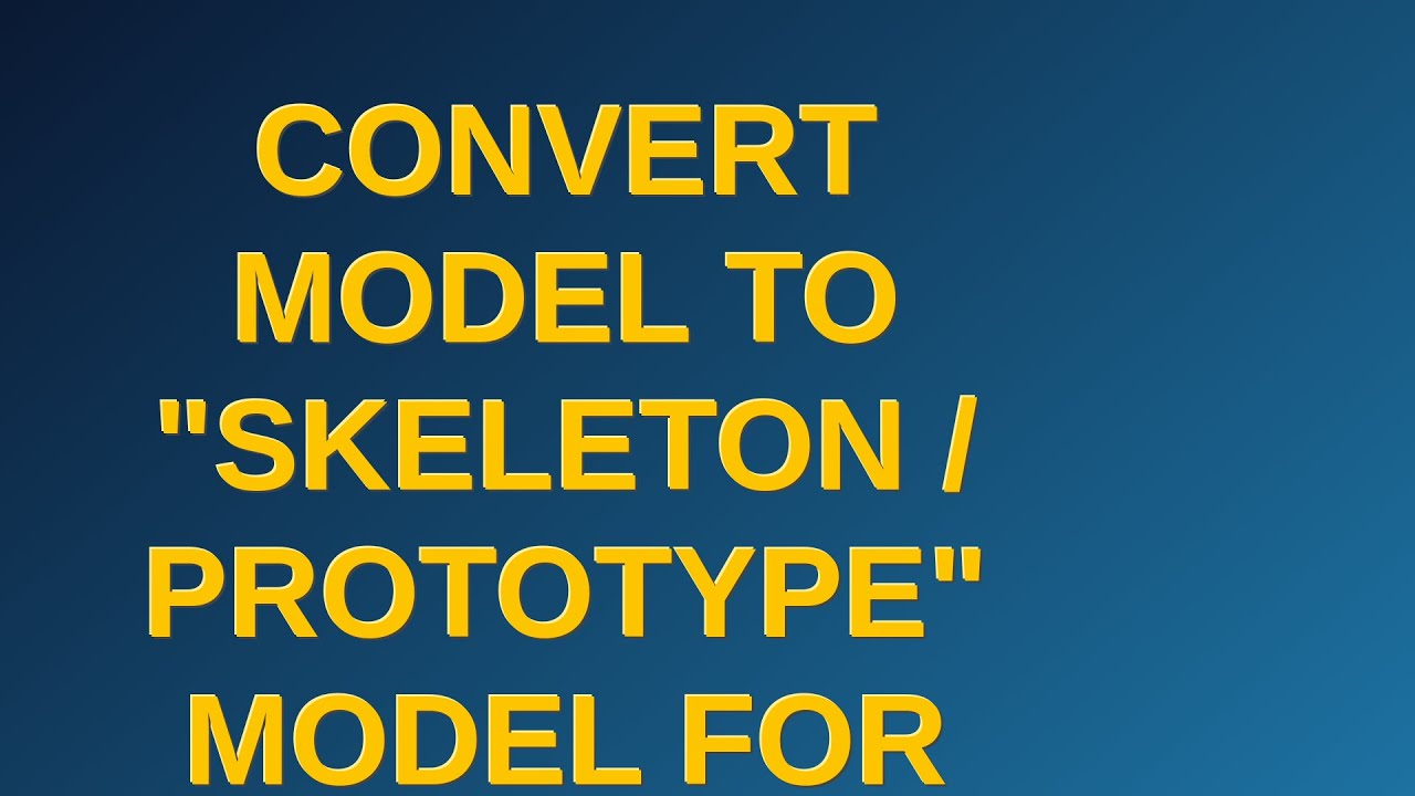 3dprinting: Convert model to "skeleton / prototype" model for quick ...