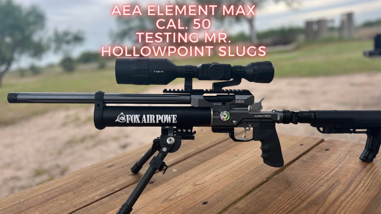 AEA ELEMENT MAX .50 TESTING MR. HOLLOWPOINT SLUGS - YouTube