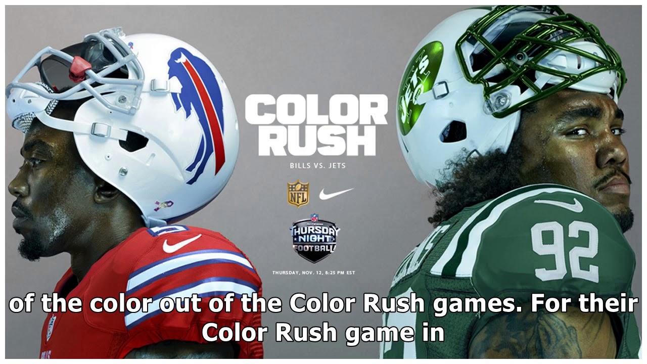 Color rush heres what bills and jets will be wearing on thursday night ...
