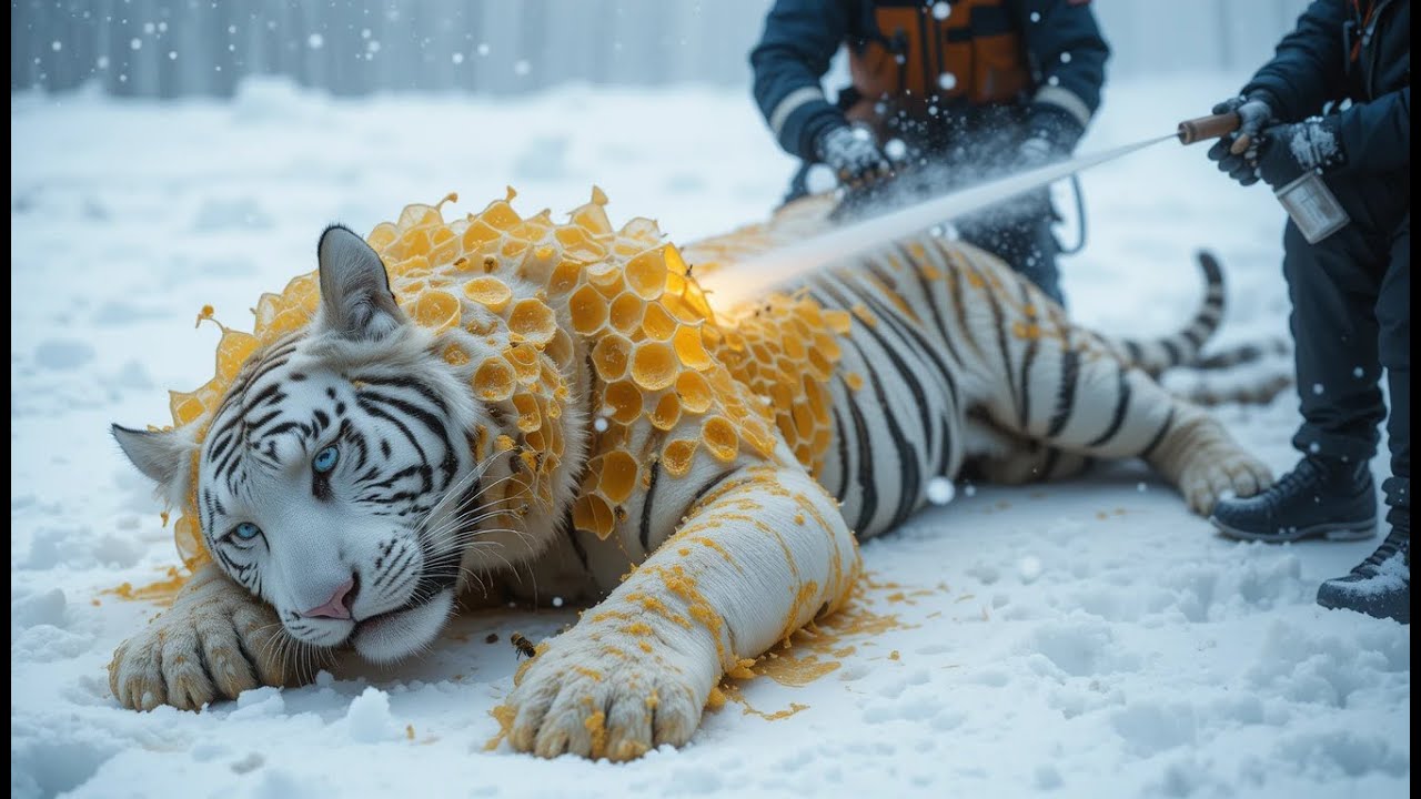 Tiger Trapped in a Swarm of Millions! A Daring Rescue Mission Unfolds ...