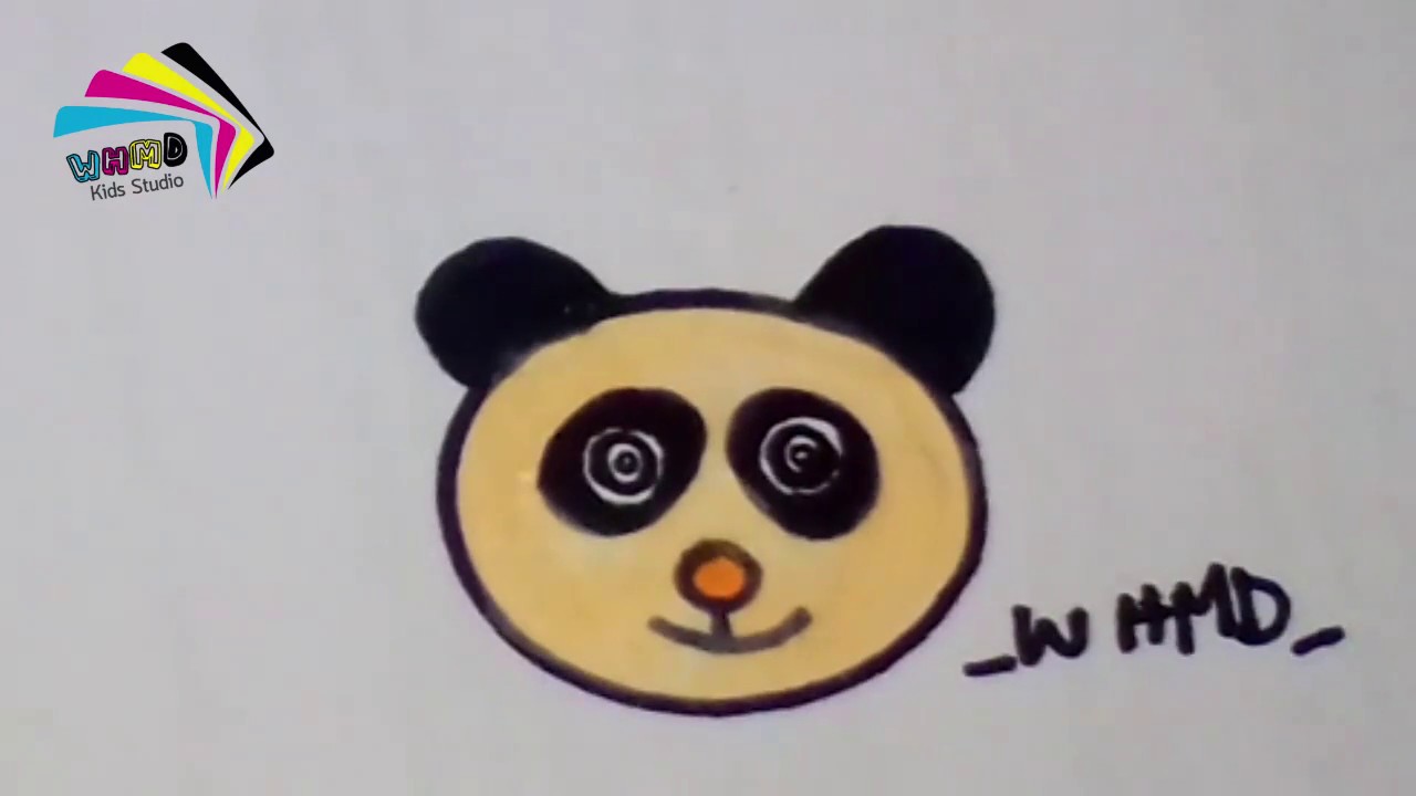 วาดหน้ากากหมีแพนด้า How to draw a panda - YouTube