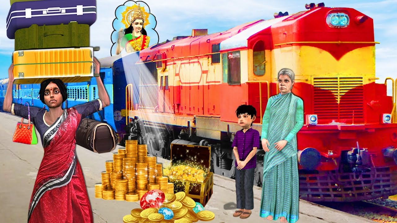 Lady Coolie Pehalwan Comedy Video Hindi Kahaniya Train Coolie Lady ...