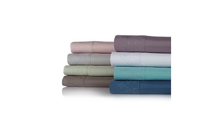 Highgate Manor Microfiber Embroidered 4piece Sheet Set - YouTube