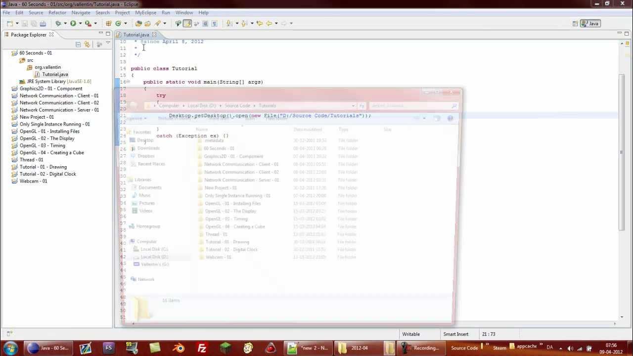 Java Tutorial - How To Open Files Or Folders Using The Default Computer Programs [60 Seconds ...