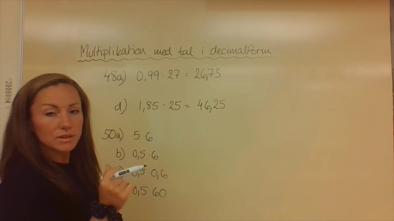 16 17 Multiplikation med tal i decimalform - YouTube