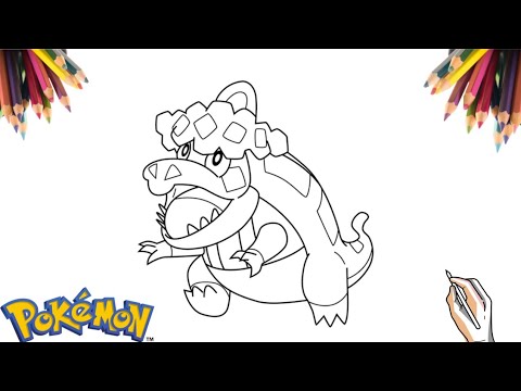 COMO DESENHAR O POKÉMON CROCALOR | HOW TO DRAW POKÉMON CROCALOR - YouTube