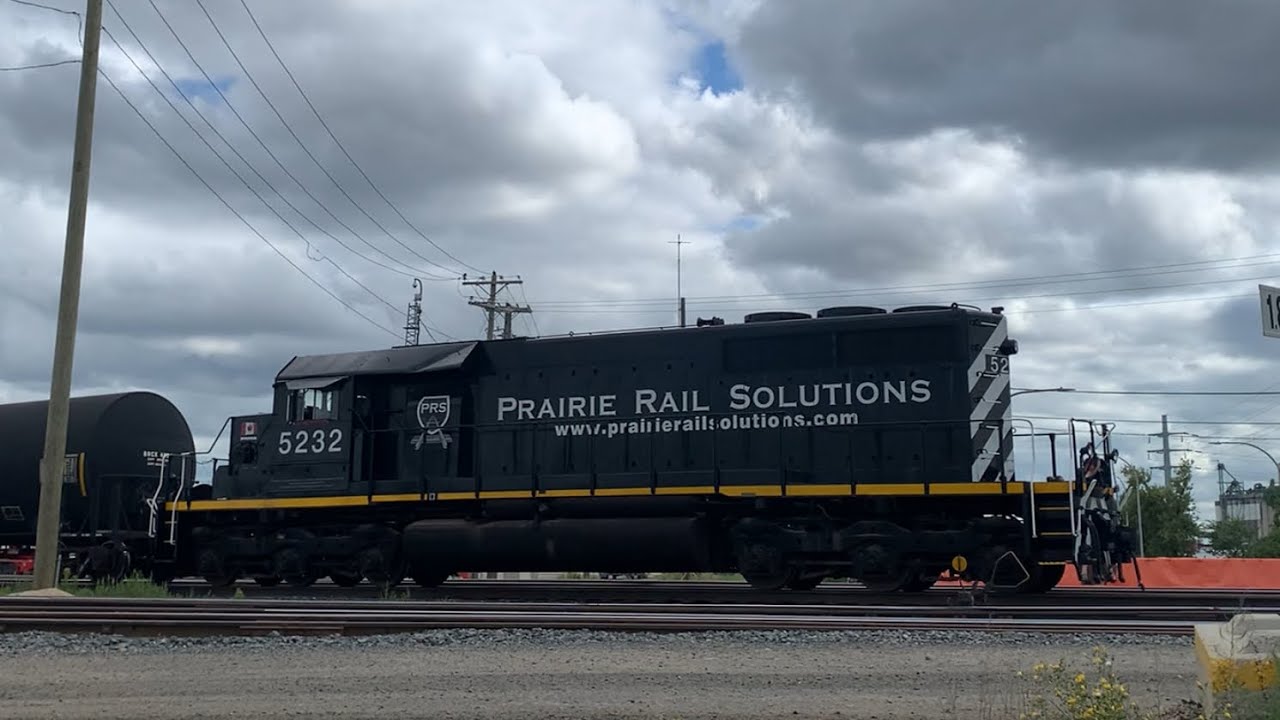Prairie Rail Solutions Vintage SD40 Pulls Short Tanker Train out of CP ...