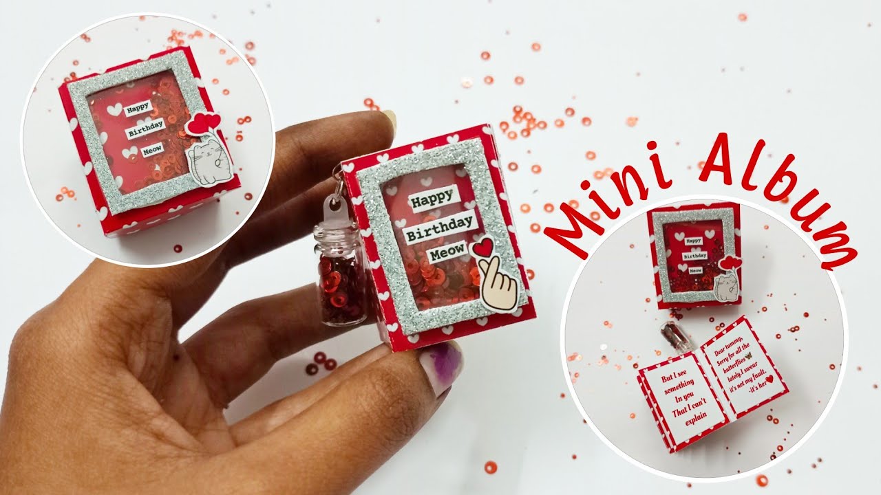 Mini album Scrapbook for Birthday,Anniversary gift| How to make Mini ...