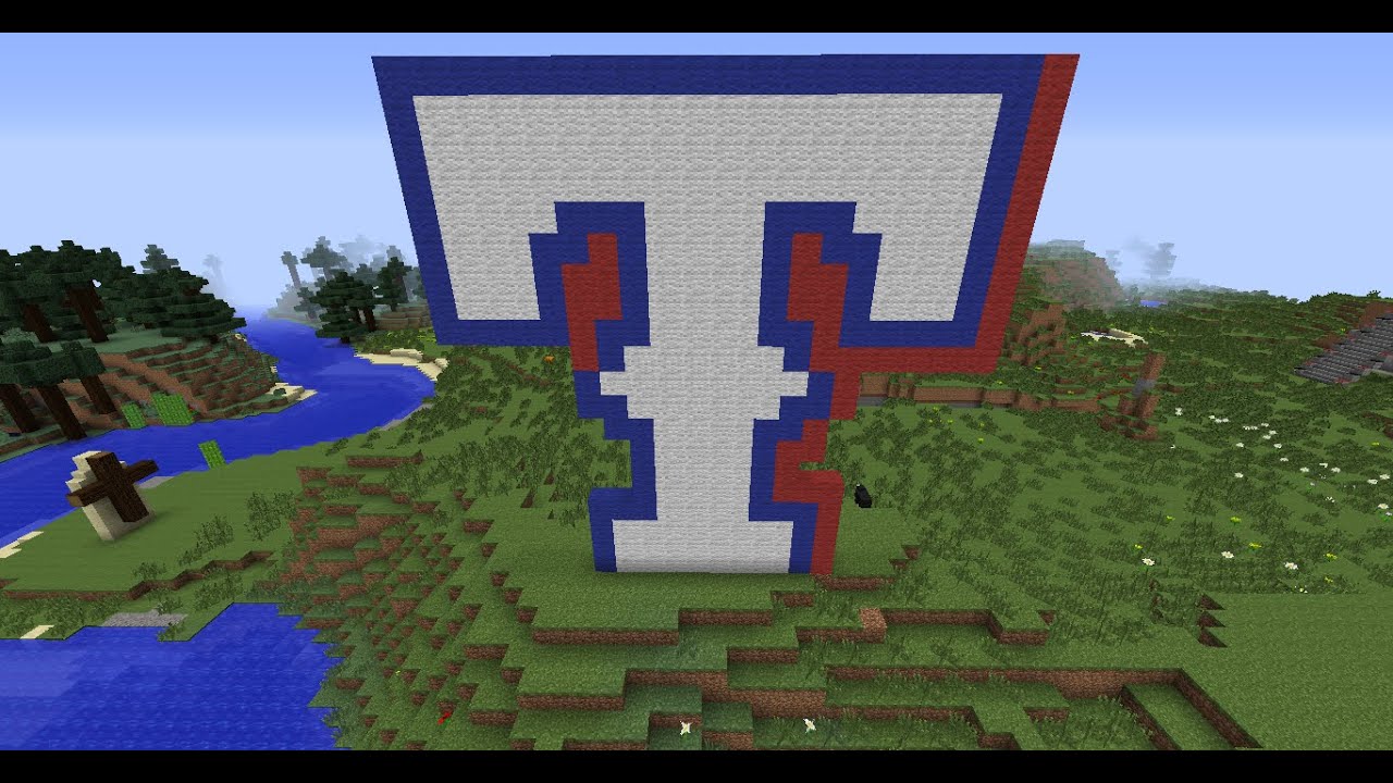 How to make the Texas Rangers logo in minecraft - YouTube