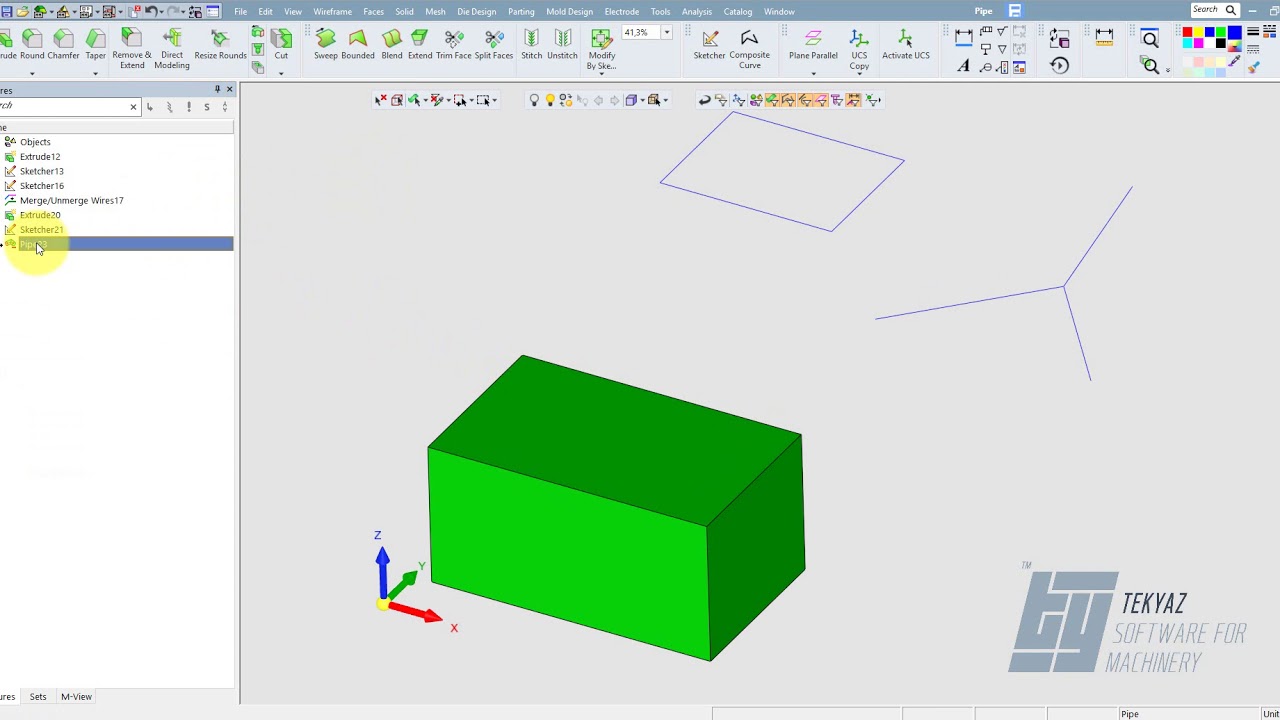 Cimatron 14 - Pipe - Çoklu Seçim - YouTube