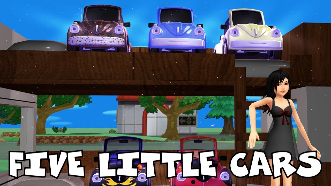 Five Little Cars Song | Frozen Songs | Kids Songs | Car Songs | Nursery ...