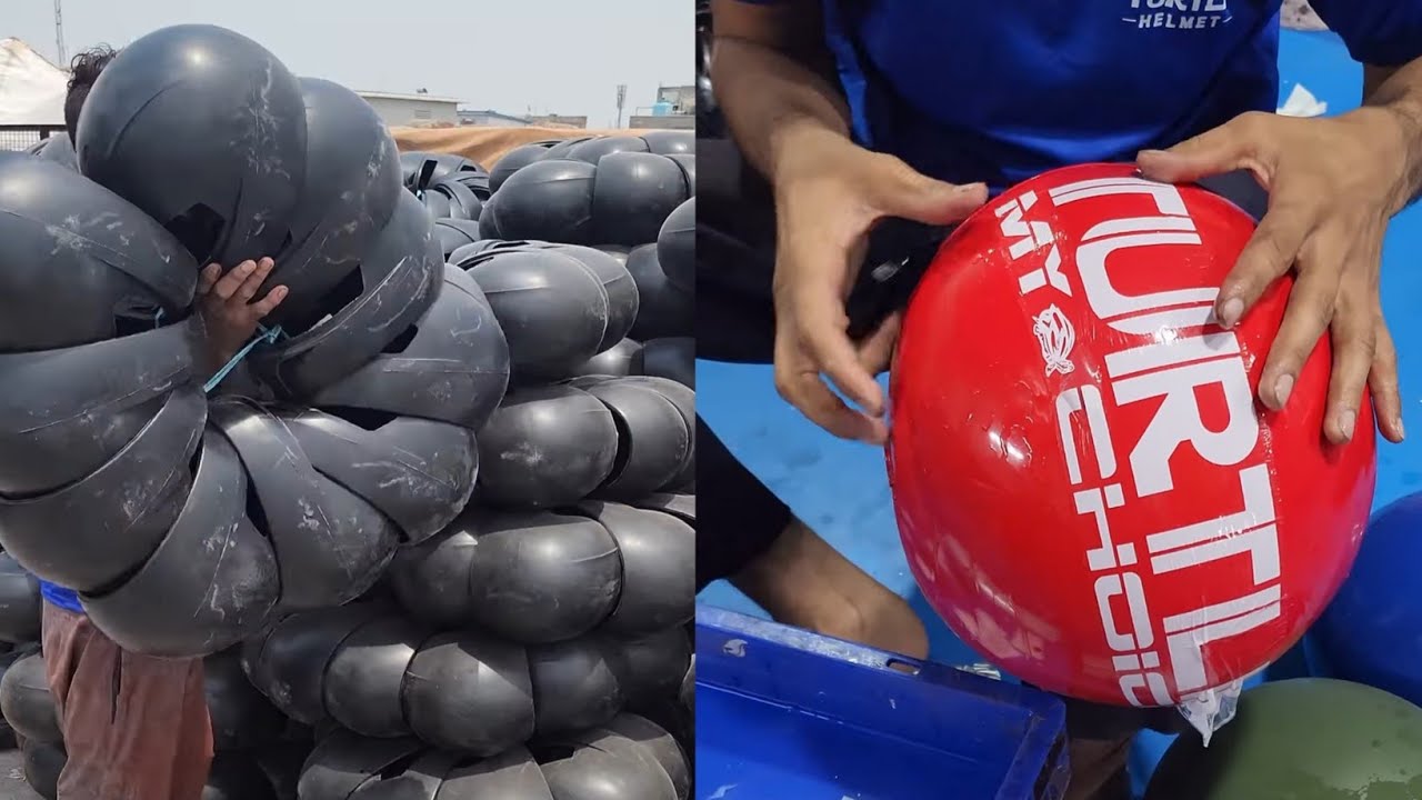 Amazing Super Bike Helmet Manufacturing Complete Process of India ...