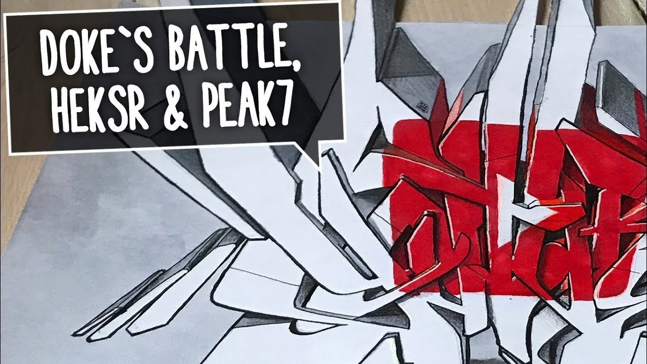 DOKE´s Youtube battle sketch, a canvas from HEKSR and stickers from ...