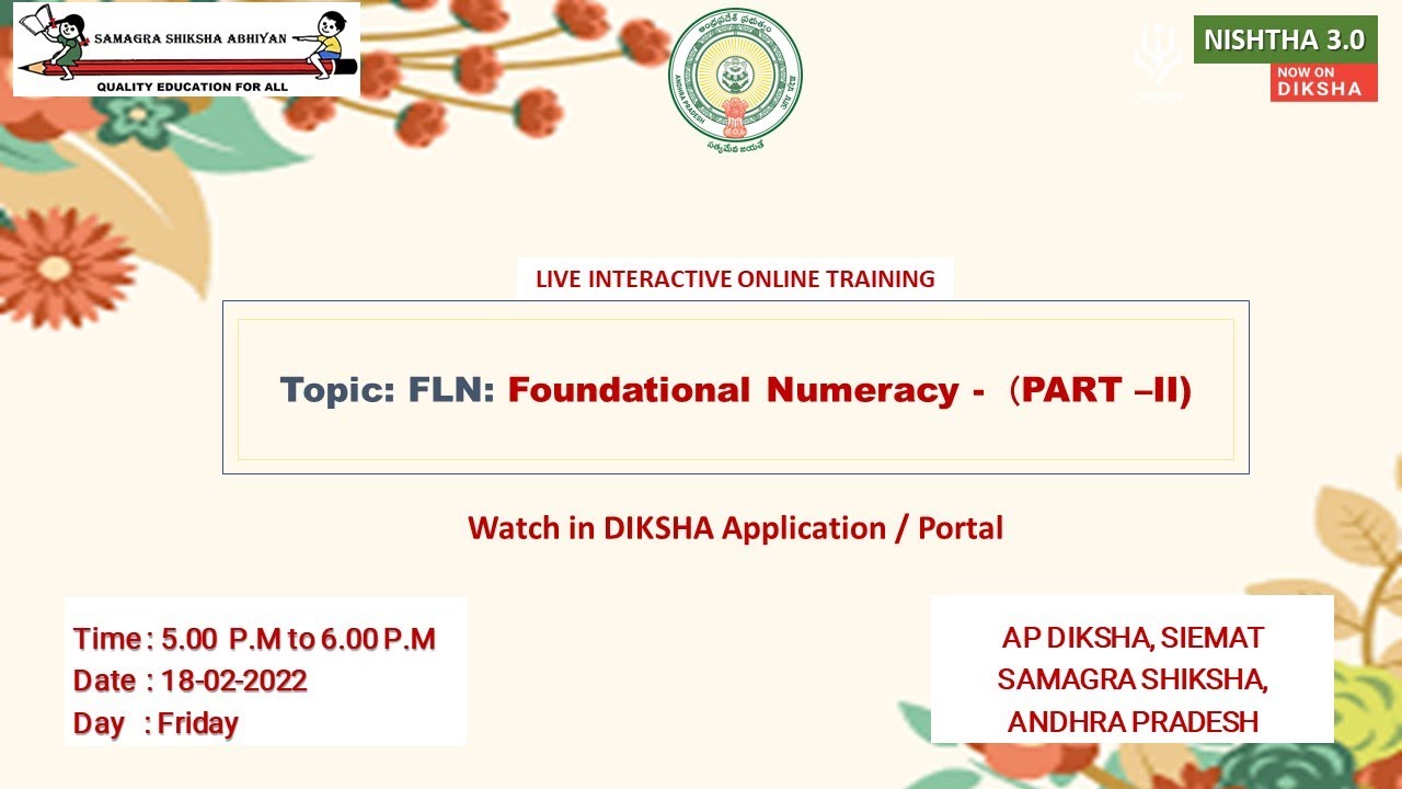 LIVE SESSION ON FLN: Foundational Numeracy - (PART –II) - YouTube