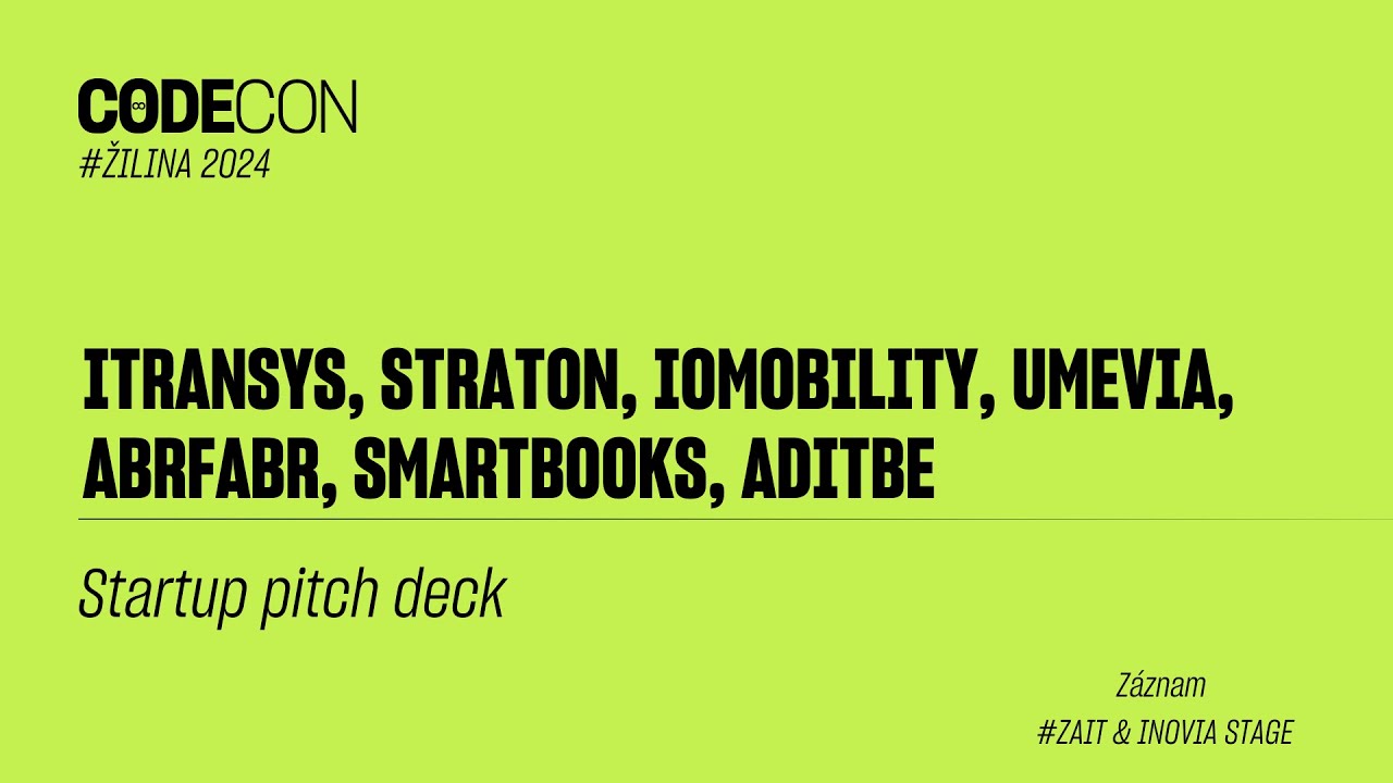 STARTUP PITCH DECK- ITRANSYS, STRATON, IOMOBILITY, UMEVIA, ABRFABR ...