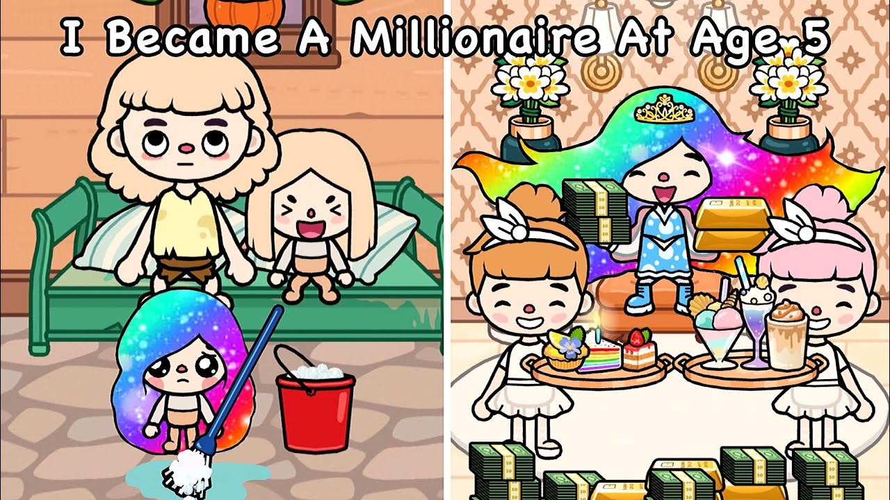 I Became A Millionaire At Age Five 🤩🤑💰 | Sad Story | Toca Life World ...