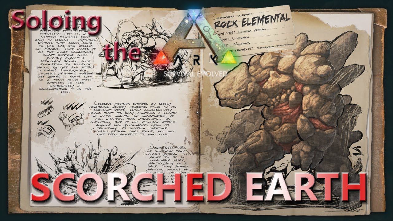 Solo taming a Rock Elemental! Soloing the Ark in Scorched Earth! E9 ...
