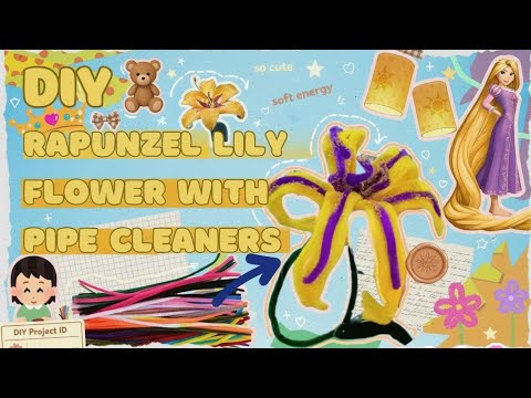 DIY Rapunzel-Inspired Lily Flower🌸 with Pipe Cleaners💛 #55 - YouTube