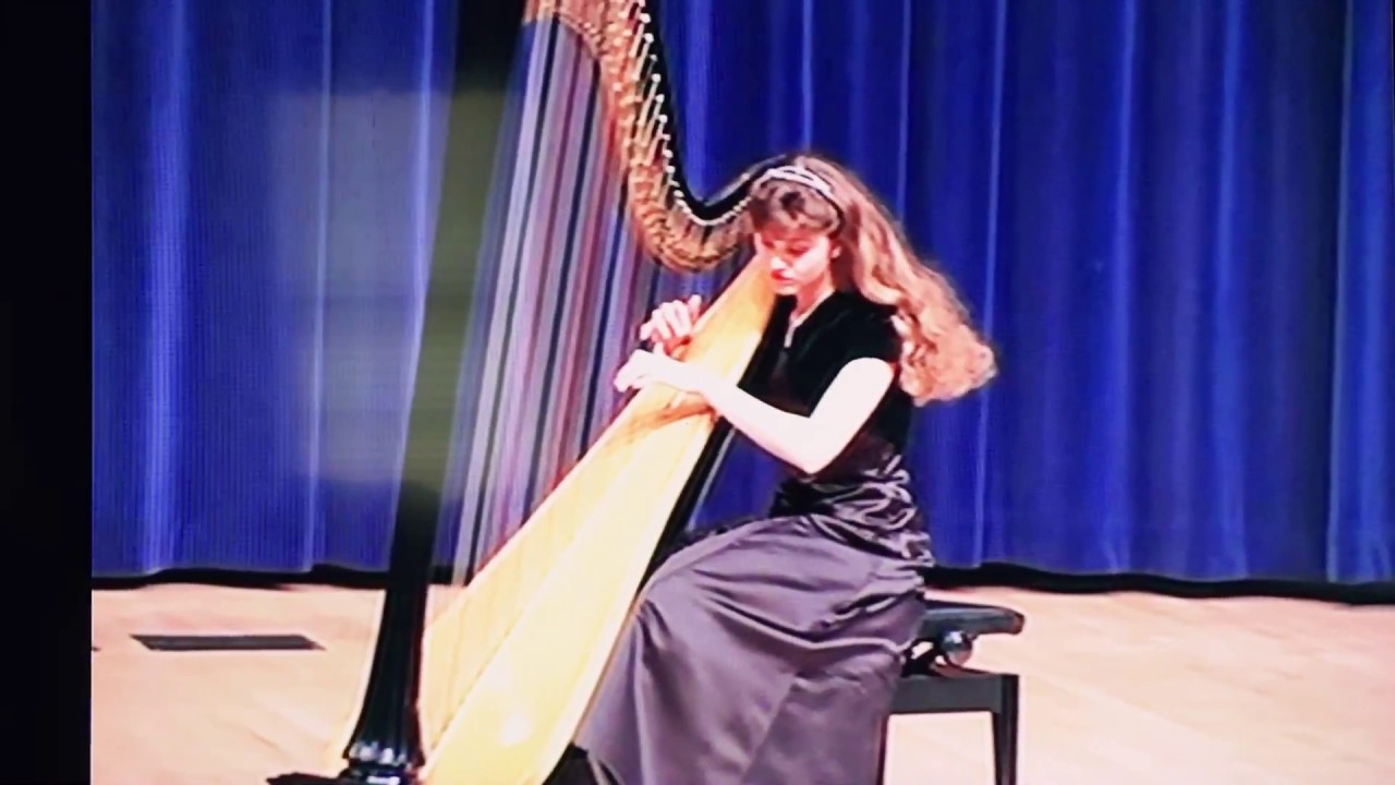 First Arabesque by Claude Debussy performed on harp by harpist, Amber ...