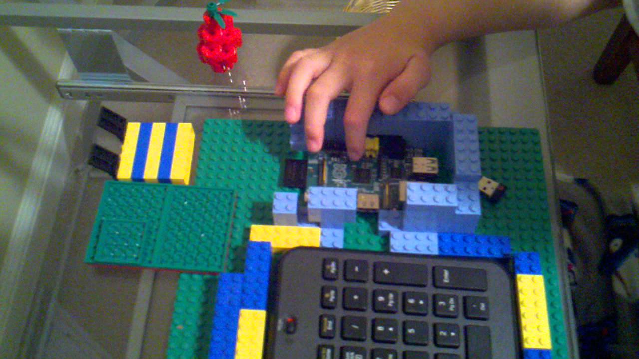 Johnny with his new Raspberry Pi Lego computer - YouTube