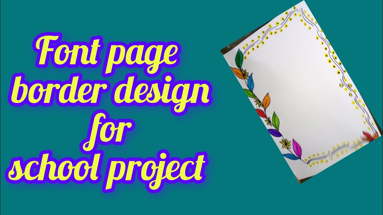 front page border design ,front page border school project, beautiful ...