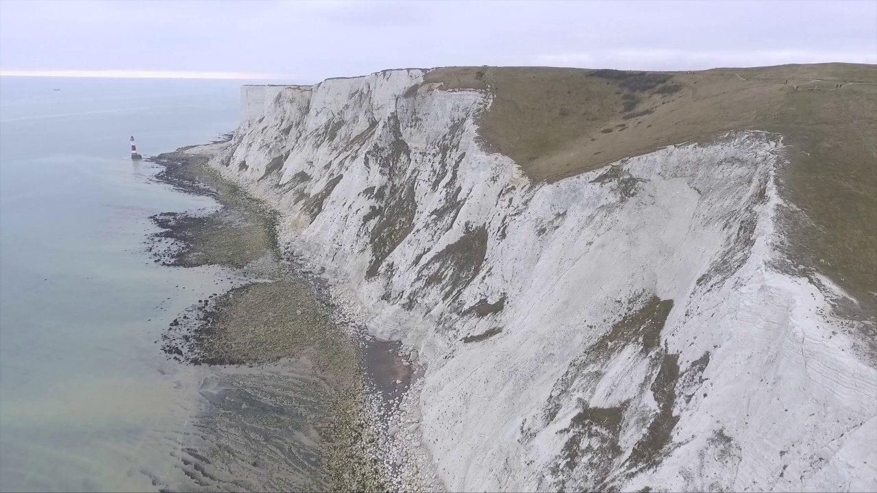 Dji phantom 4 Drone - Cow Gap Beachy Head Eastbourne - YouTube