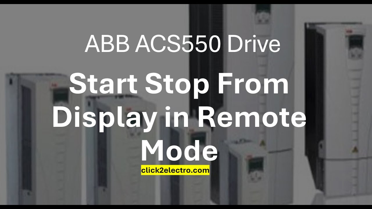 ABB ACS550 drive start stop command from keypad in remote mode - YouTube