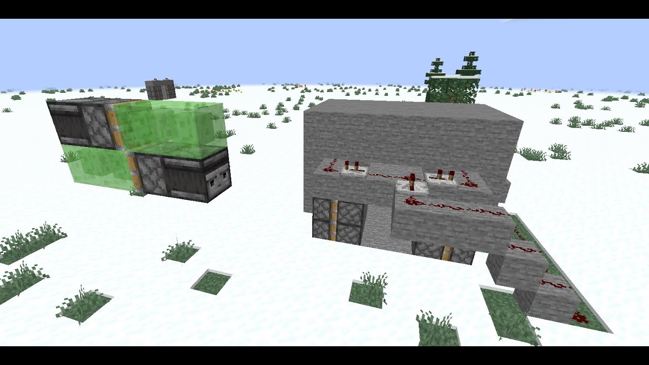 Minecraft - 2x2 door & Easy Flying machine - YouTube