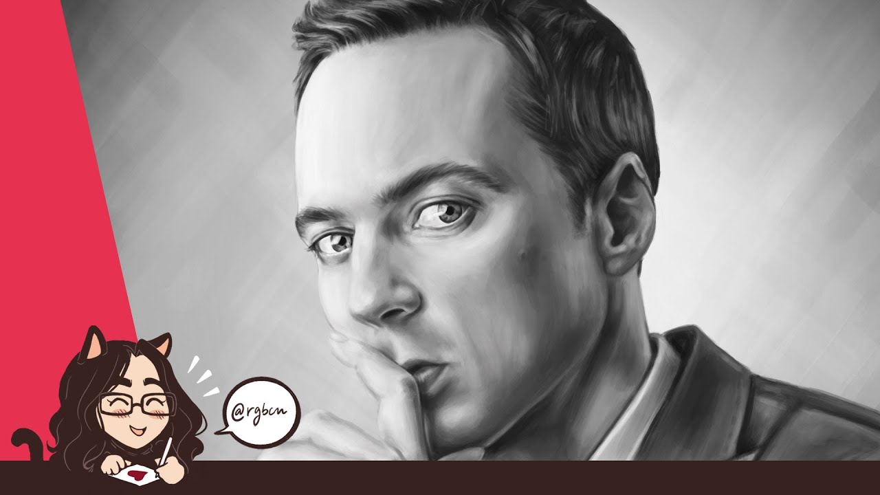 Drawing Jim Parsons Portrait - Procreate timelapse - YouTube