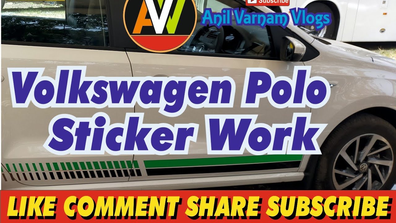 Volkswagen Polo Side Sticker Work | Volkswagen Graphics | Polo ...