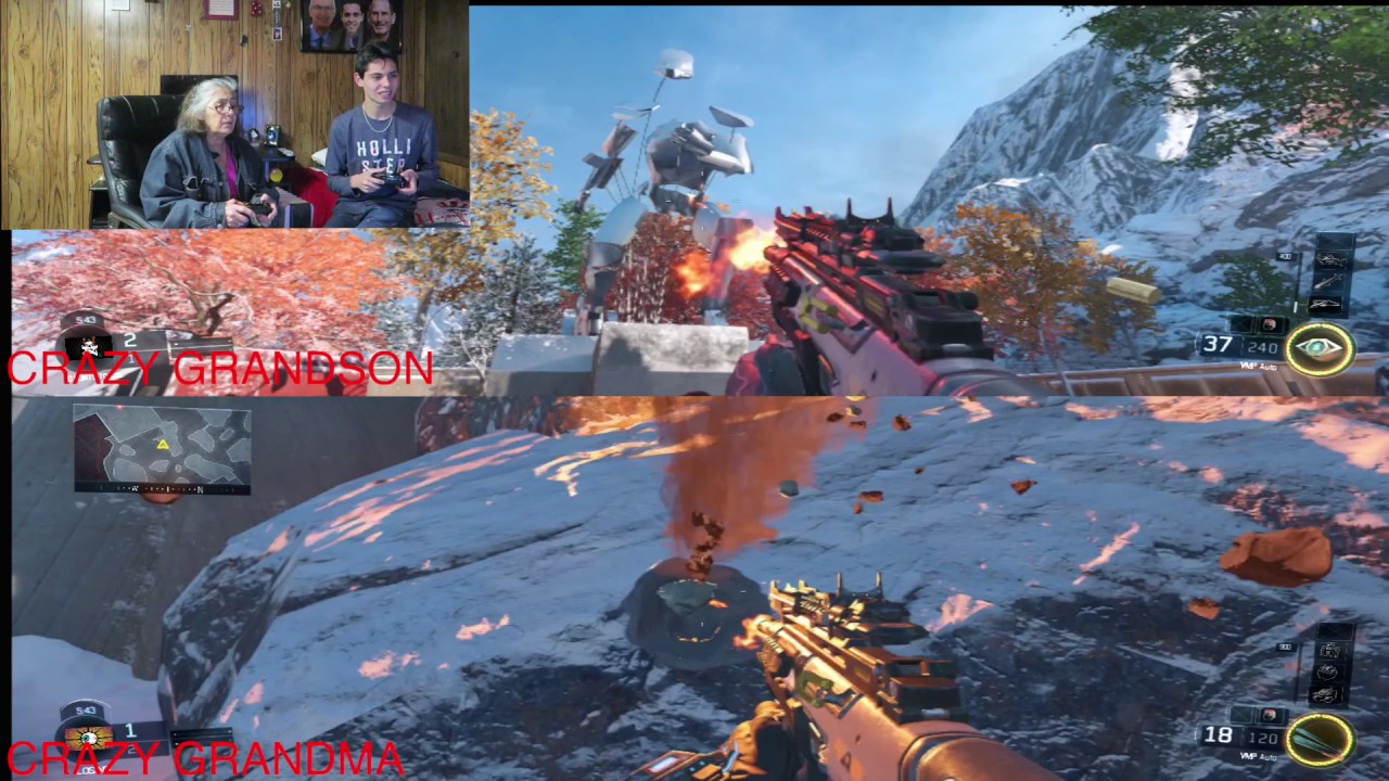 CRAZY GRANDMA PLAYS COD - YouTube