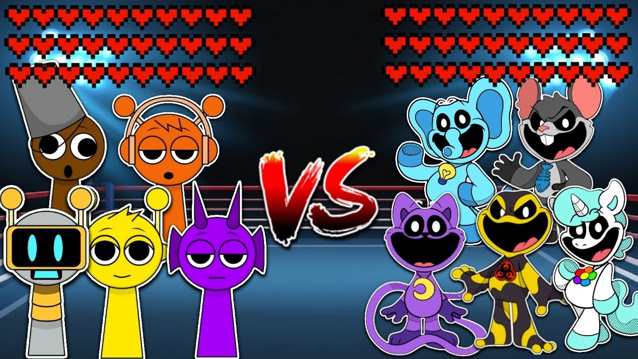 All Sprunki Characters vs All Poppy Playtime Characters! Meme battle ...