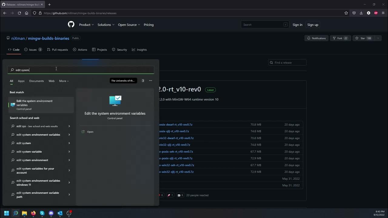 How To Install Mingw W64 For Windows 2022 Youtube