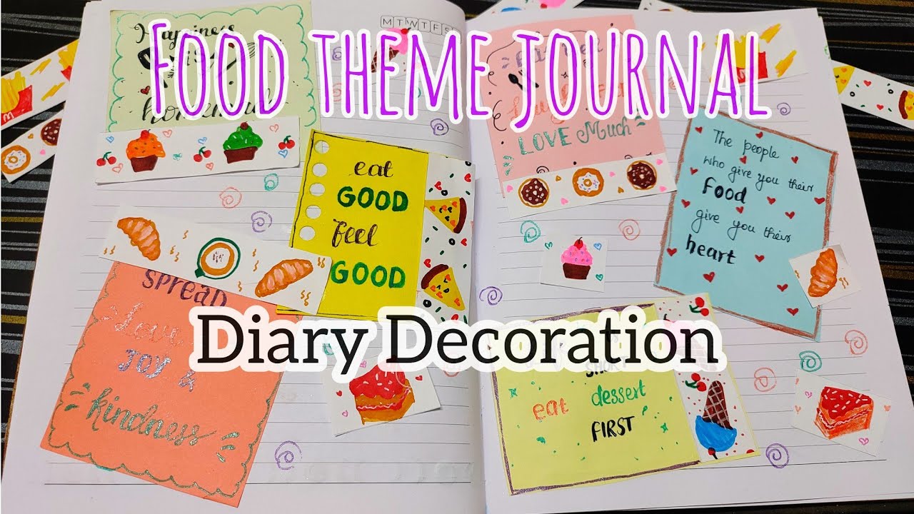 Food Theme Journal | Diary Decoration | Bullet Journal | My Personal ...