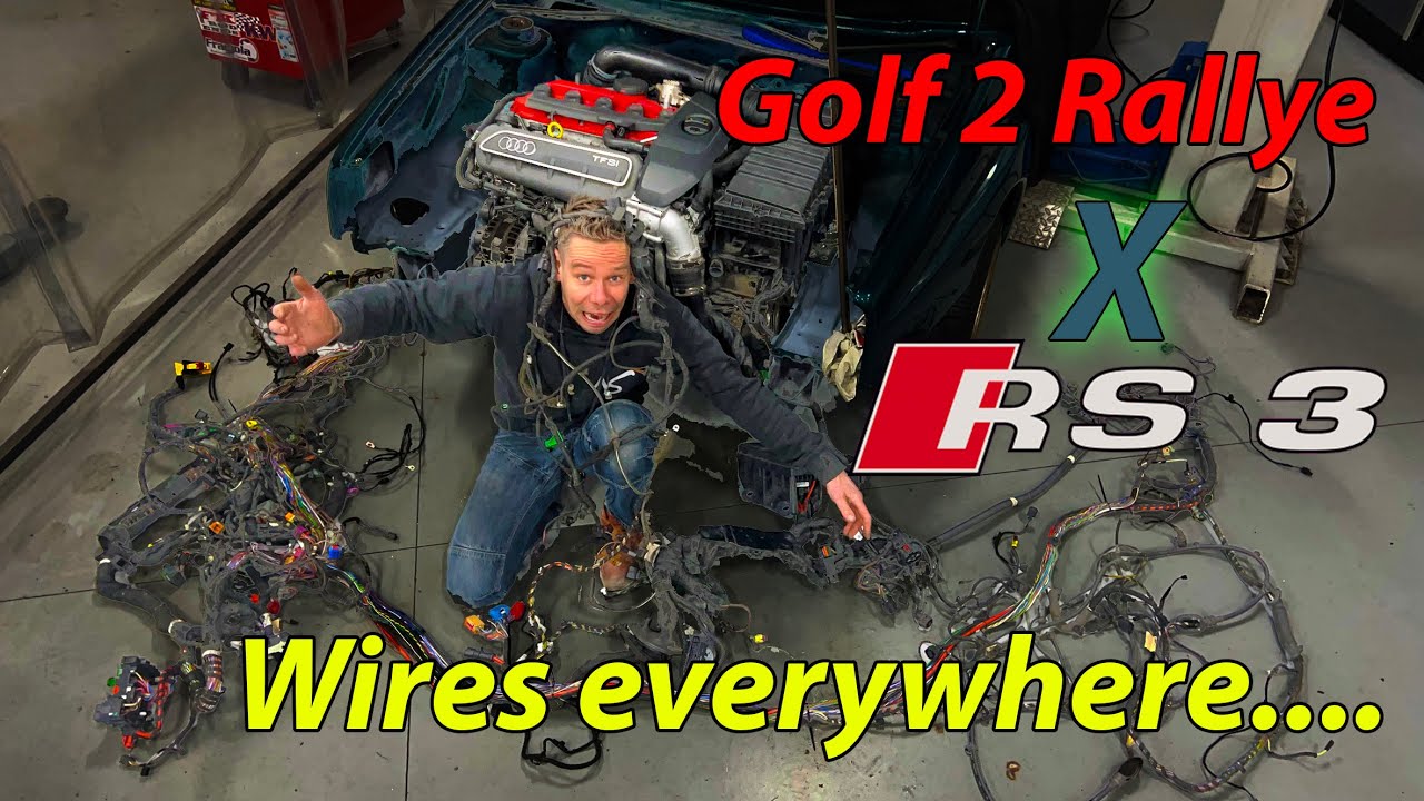Golf 2 Rallye X RS3 Wiring and stuff... - YouTube