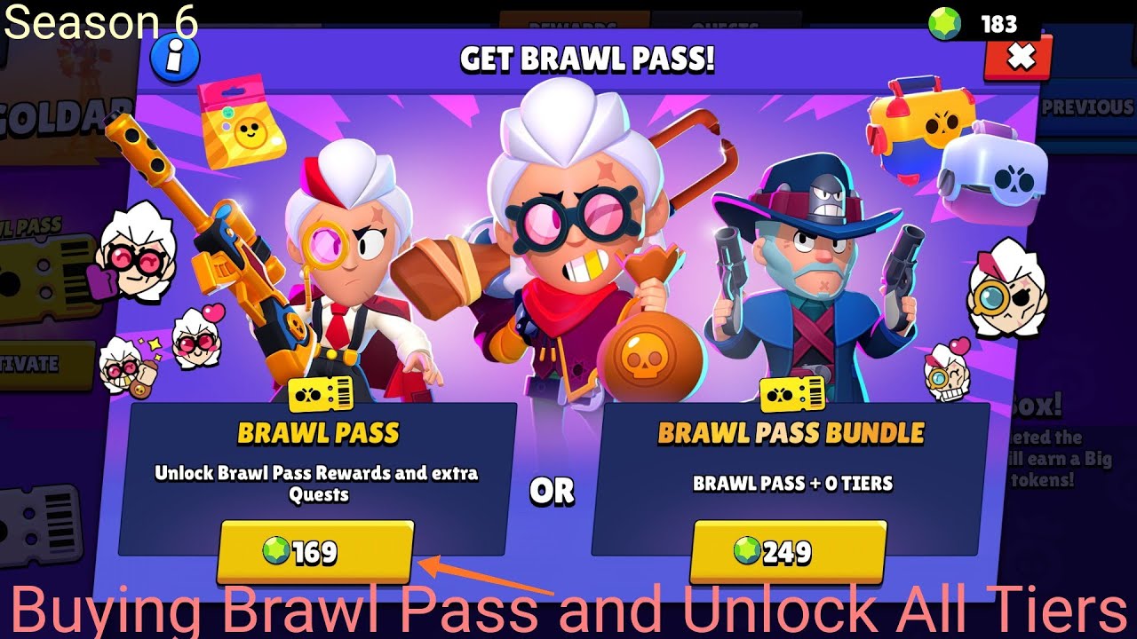 BUYING BRAWL PASS SEASON 6 AND RECEIVE ALL REWARDS ! - YouTube