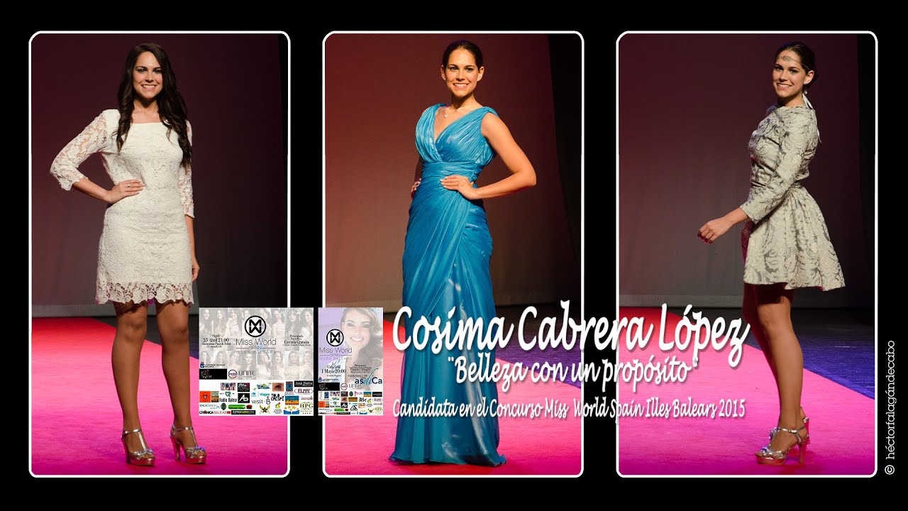 Cosima Cabrera López. ¨Belleza con un propósito¨. Candidata Miss World ...