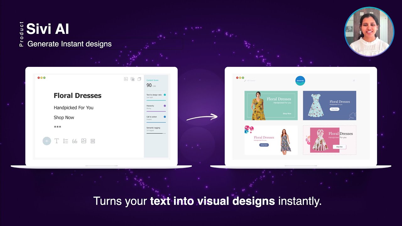 Sivi AI: generative AI design tool for template-free designs - YouTube