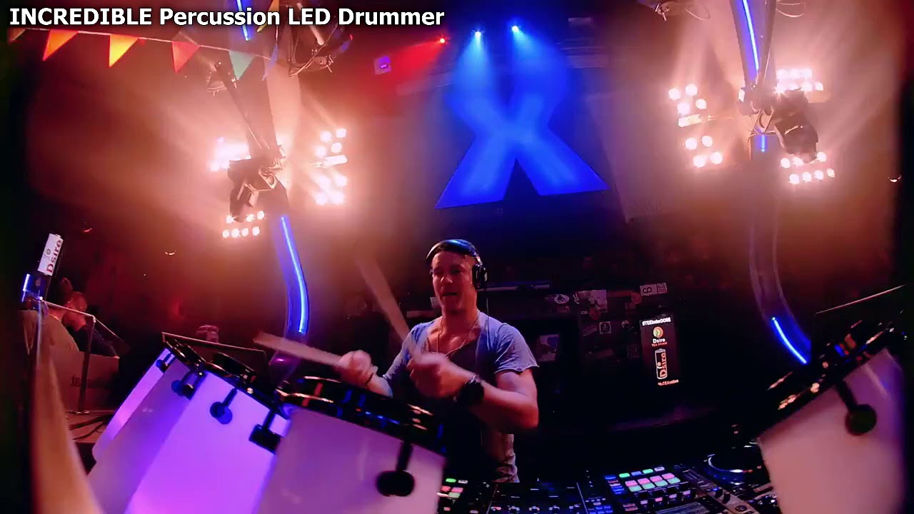 INCREDIBLE Percussion LED Drummer - YouTube