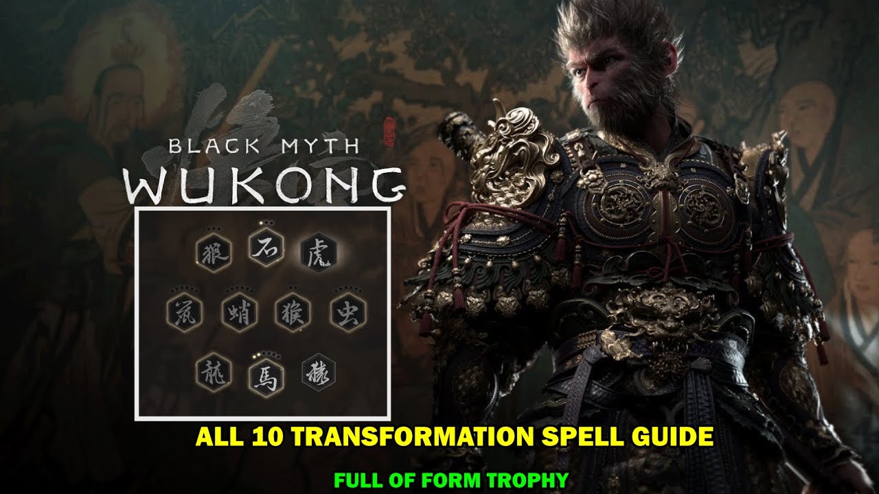 Black myth wukong walkthrough - All 10 transformation spell - Full of ...