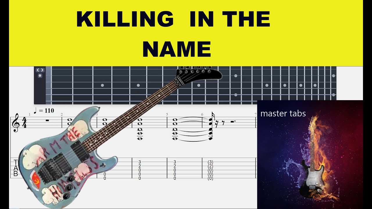 KILLING IN THE NAME | # Rage Against the Machine #| Guitar Tab | # ...