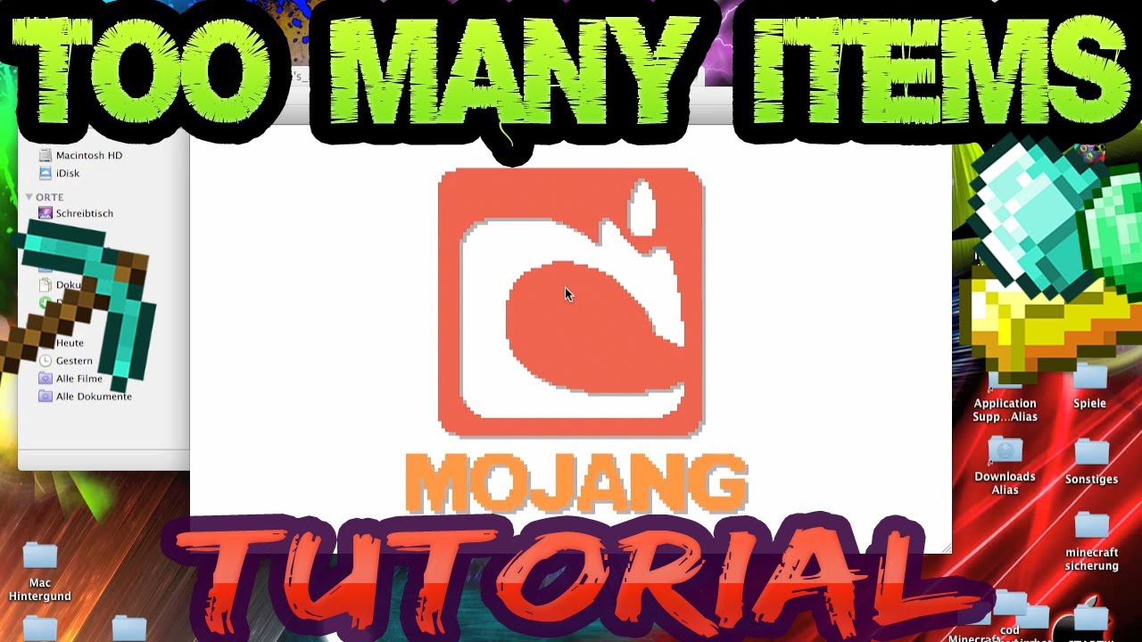Minecraft 1.8 Mods TMI Too many items Installieren [Deutsch German] Mac ...