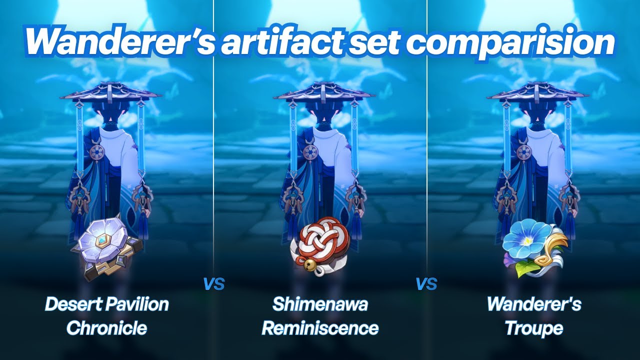 C0 Wanderer artifact damage comparison • #genshinimpact - YouTube